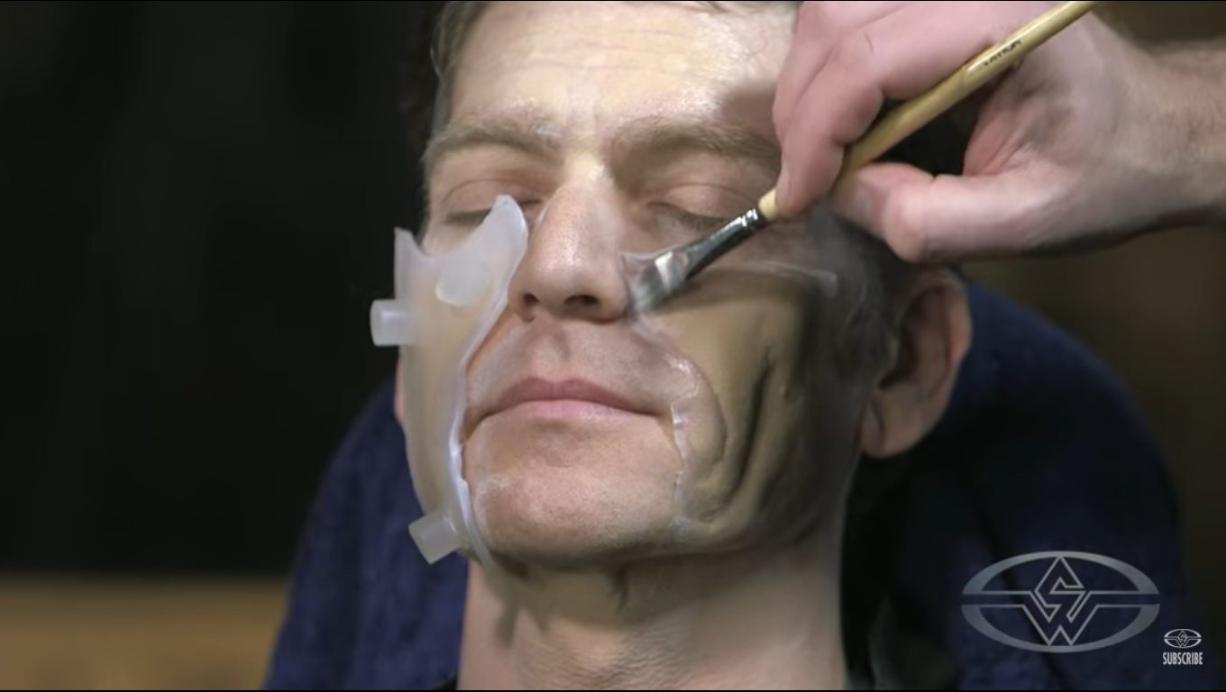 Silicone Transfer Makeup - How to Glue Down and Blend Edges | Stan Winston School of Character Arts