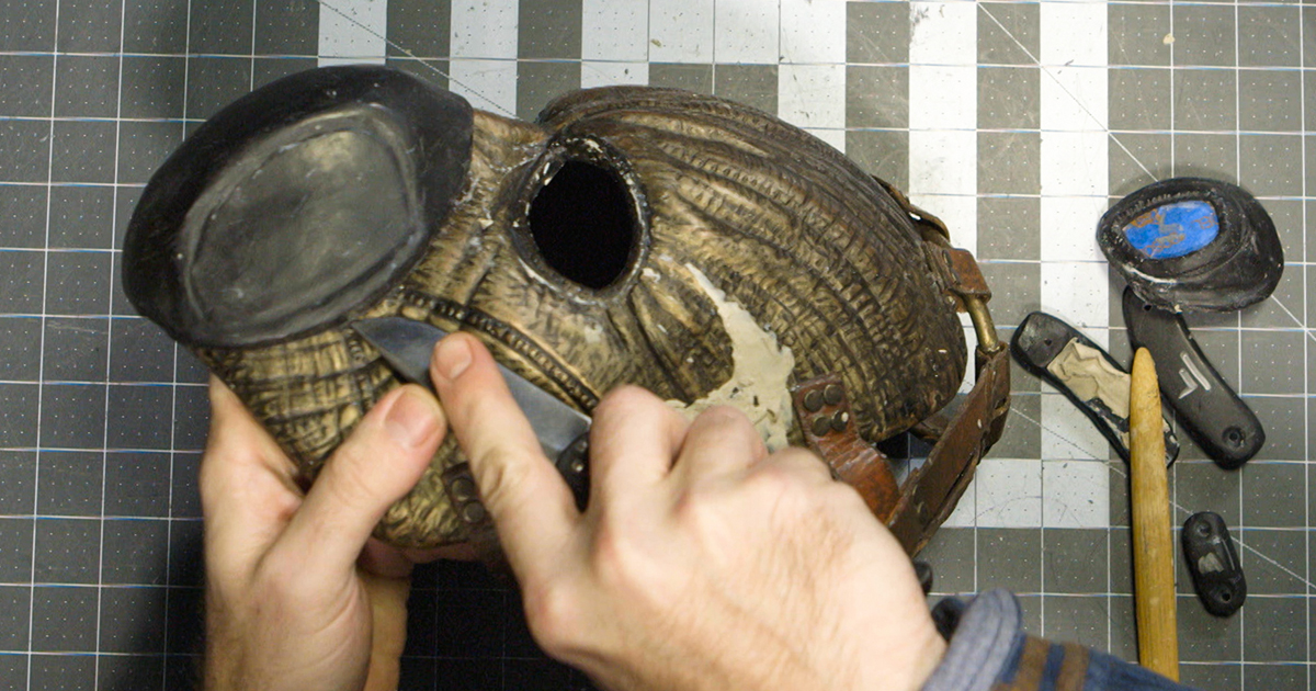 How to Make a Mask - Part Four: Detail Sculpting & Adding Magnets ...