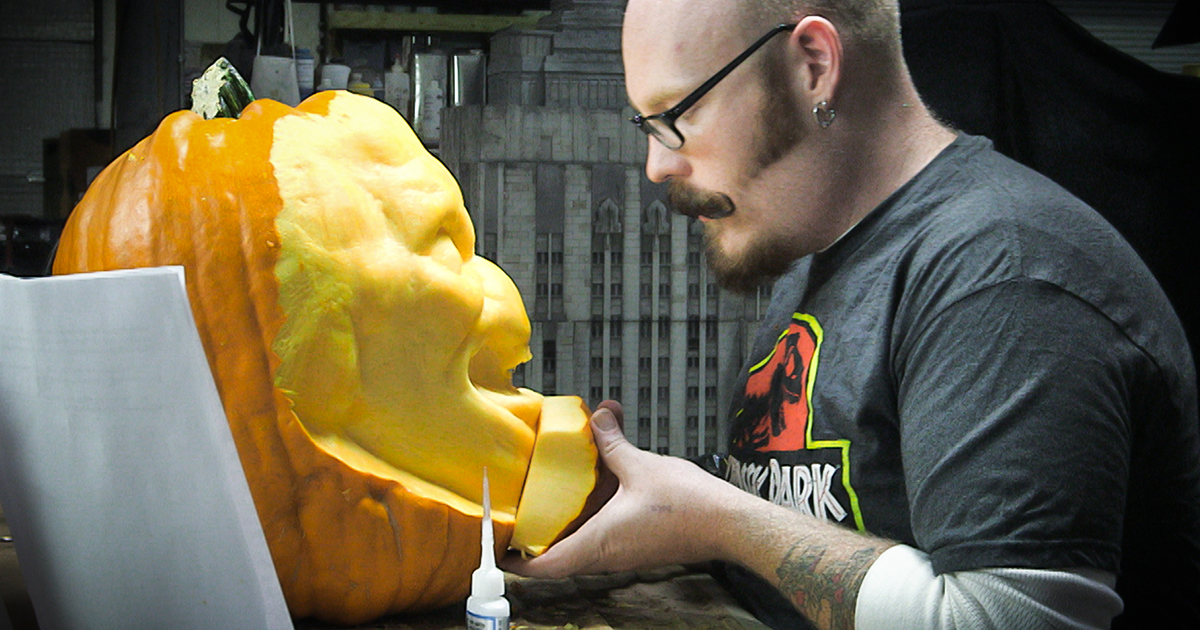 3D Pumpkin Carving - How to Carve a Halloween Pumpkin from the Outside ...