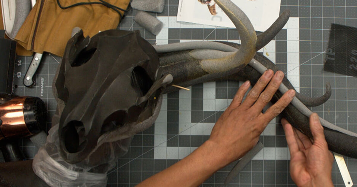 Costume & Mask Fabrication Part 2: Secondary Forms & Foam Antlers/Horns ...
