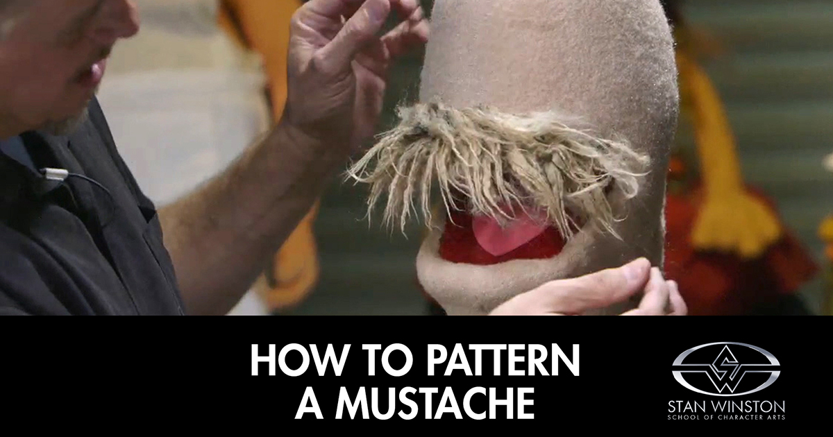 Puppet Facial Hair - How to Pattern & Cut a Mustache | Stan Winston ...