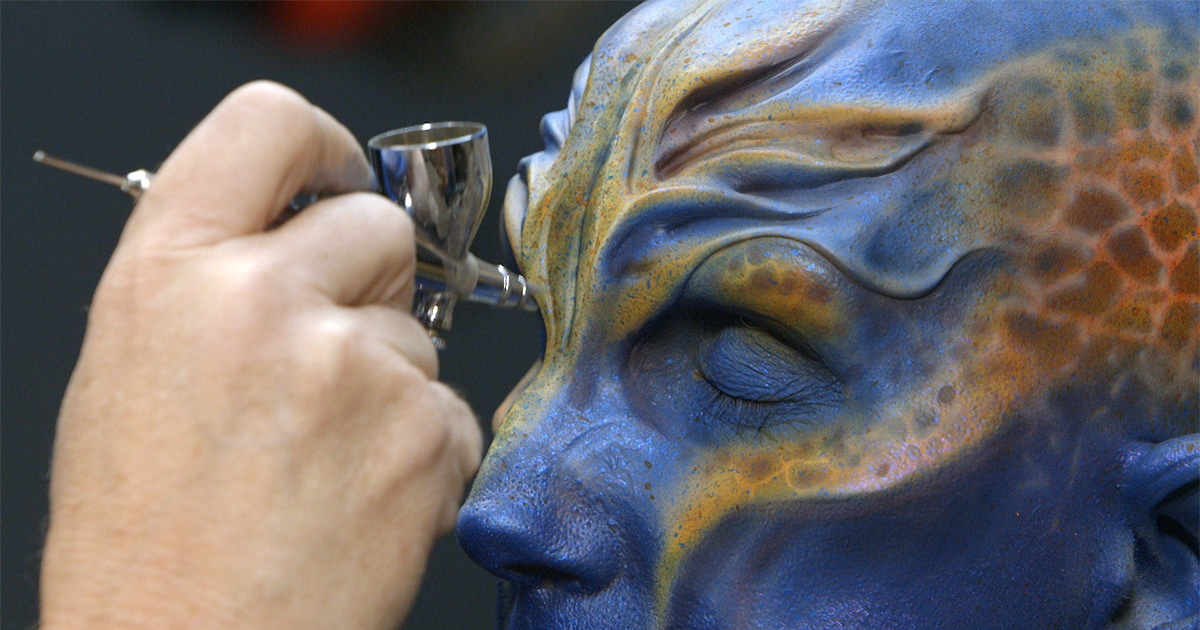 Creating Alien Makeups Part 2: Color, Paint, Stencil & Removal | Stan ...